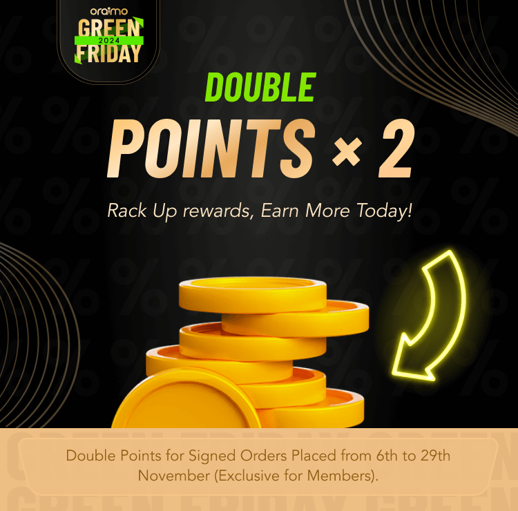 oraimo Green Friday Sale-Points Doubled