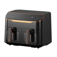Friteuse à air oraimo NutriFry Duo à double fenêtre de visualisation ...