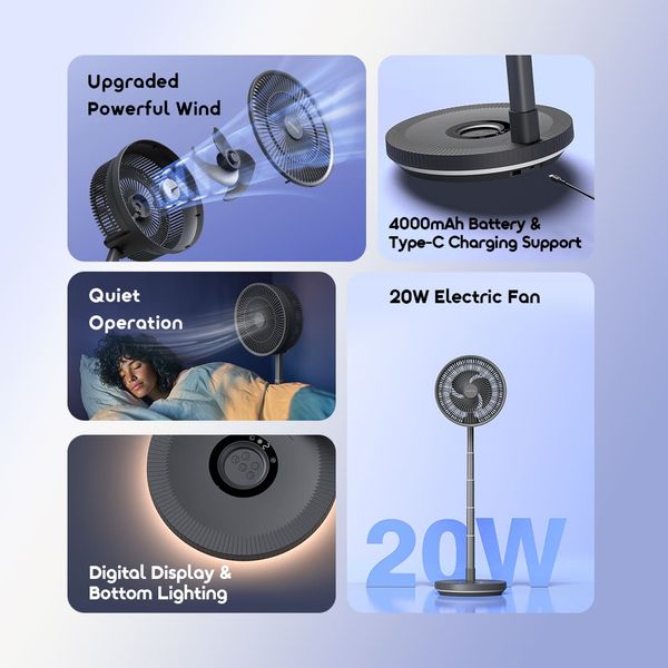 Oraimo PowerTurbo Upgraded Powerful Wind Built-In 4000mAh Battery&Type ...