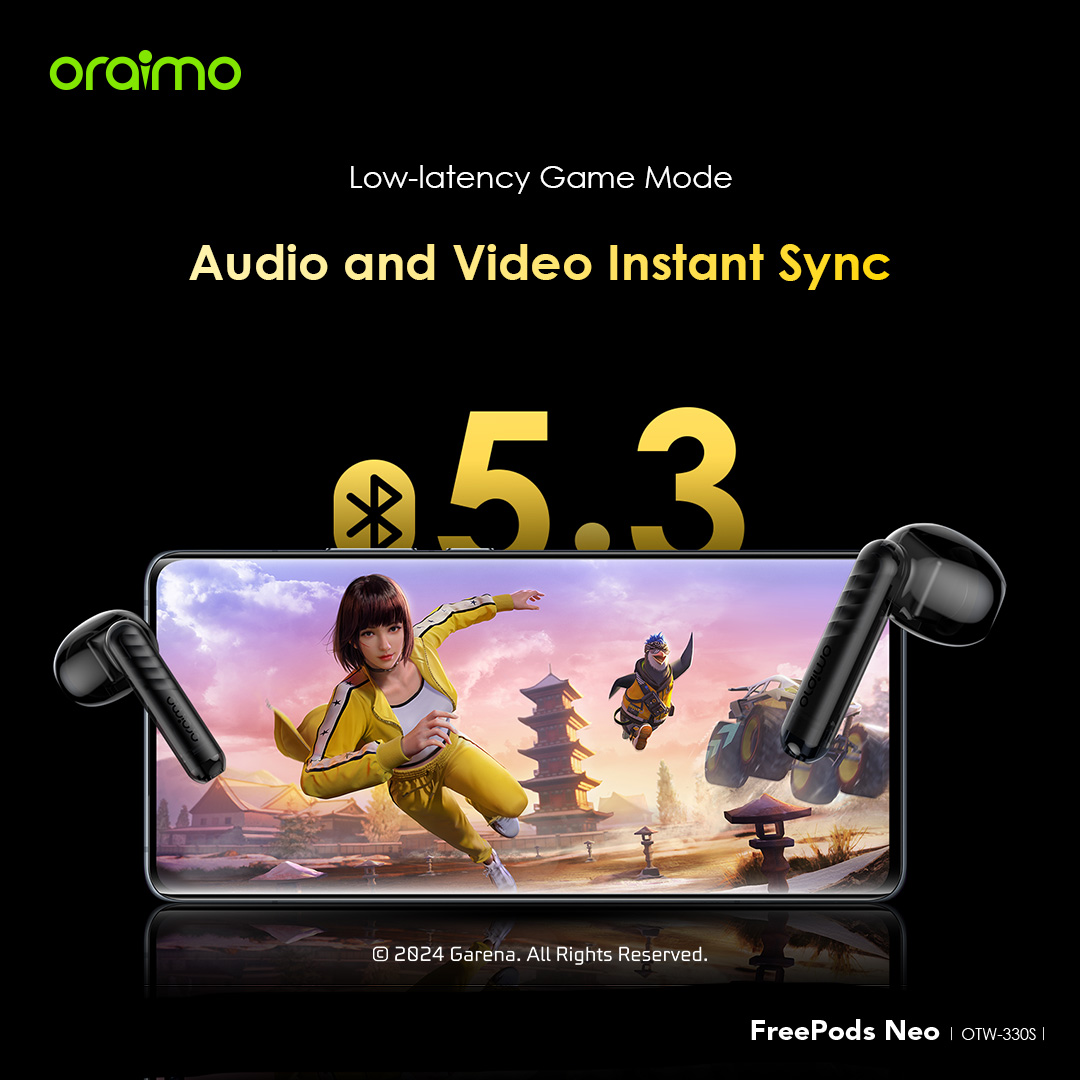 oraimo FreePods Neo Half In Ear True Wireless Earbuds-FreeFire Version